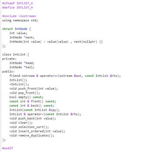 Solved Intlist Lab Specifications You Are Required To Come