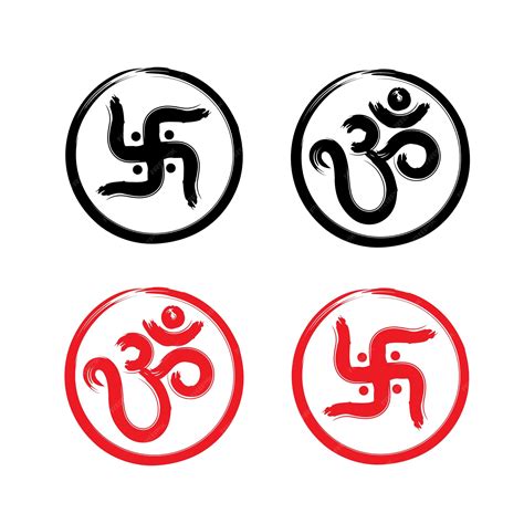Premium Vector Om And Swastik Symbol Design