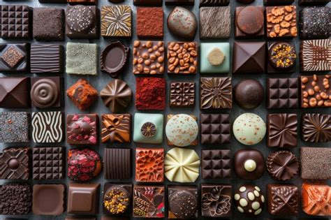 Premium Photo A Captivating Array Of Assorted Chocolates Creating A