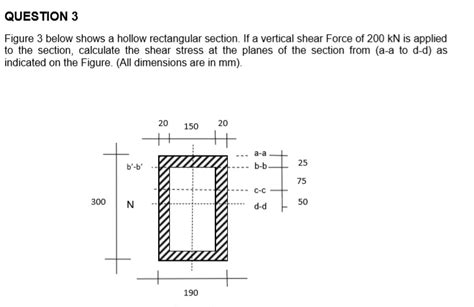 solved question 3 figure 3 below shows a hollow rectangular