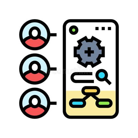 Contextual Inquiry Ux Ui Design Color Icon Vector Illustration Stock