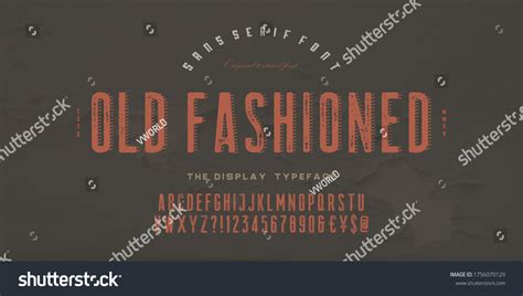 소급 스타일 글꼴 디자인 알파벳 문자 스톡 벡터로열티 프리 1756070129 Shutterstock