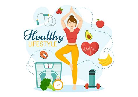 Healthy Lifestyle Vector Illustration With Organic Vegetables Or Fruit