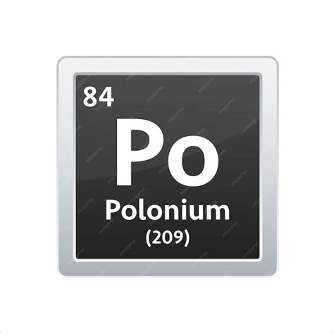 Premium Vector Polonium Symbol Chemical Element Of The Periodic Table