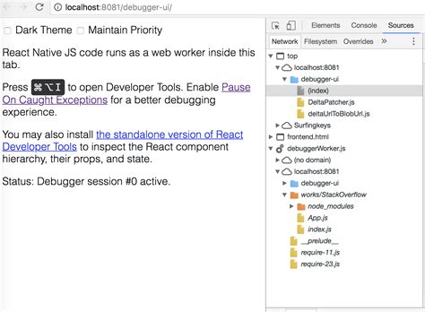 Chrome Debug Tools For React Native Multiple Issues Stack Overflow