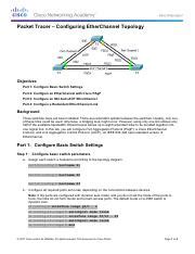 Lab A Configuring EtherChannel Pdf Packet Tracer Configuring EtherChannel Topology