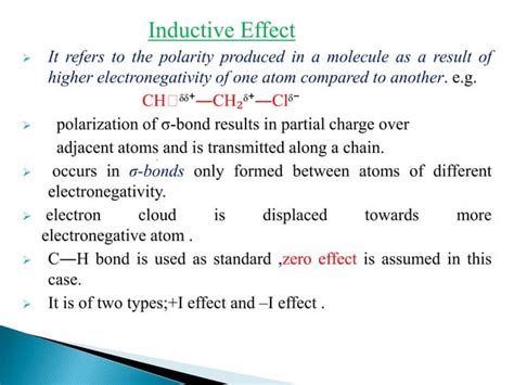Electron Displacement Effect Pptx