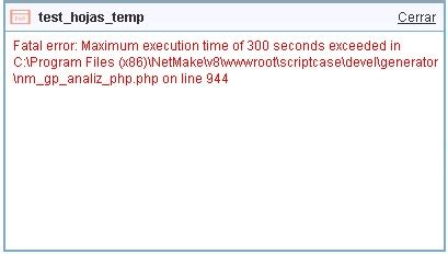 Fatal Error Maximum Execution Time Of Seconds Programming Scriptcase Low Code