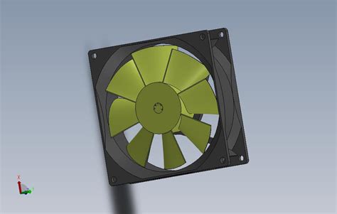 Pc风扇 Solidworks 2018 模型图纸免费下载 懒石网