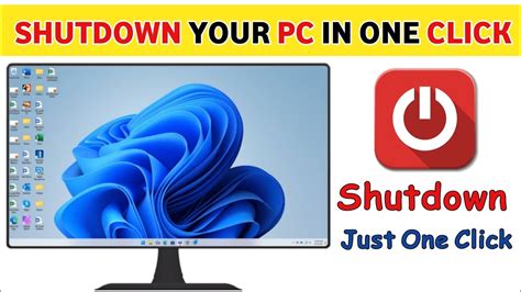 How To Shutdown Your Your Pc In 1click Only One Click Shutdown Youtube