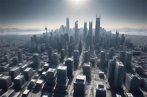 Premium Photo 3d Image Of Wire Frame View Of City Scape