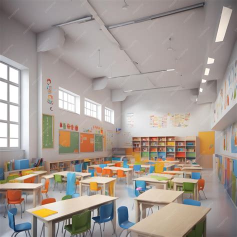 Premium Photo Impressive Modern Colourful Educational Class Design
