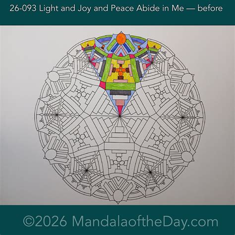 26 093 Light And Joy And Peace Abide In Me Mandala Of The Day