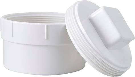 6 Pvc Sewer Cleanout Adapter With Plug Pipe Fitting Dwv