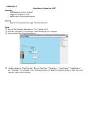 Capacitor Lab Investigation Simulation Of A Capacitor PhET Equipment PhET Capacitor Lab On