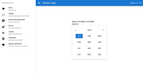 Qdate As Monthpicker Codesandbox