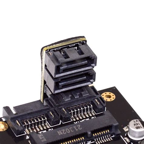 China Desktop Motherboard With SATA PIN Double Adapter Sata G Angle Degree Turn Connector