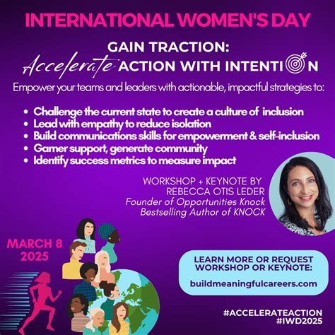 International Womens Day Iwd2025 Speaker And Keynote Accelerateaction