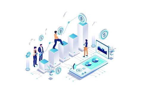 Premium Vector Business Isometric Vector Concept