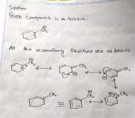 Solved How To Draw Resonance Work Screen Draw A Resonance Structure Course Hero