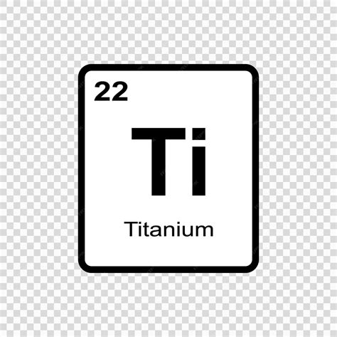 Premium Vector Chemical Element Titanium Vector Illustration