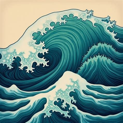 Free Traditional Wave Art Image Download At Stockcake