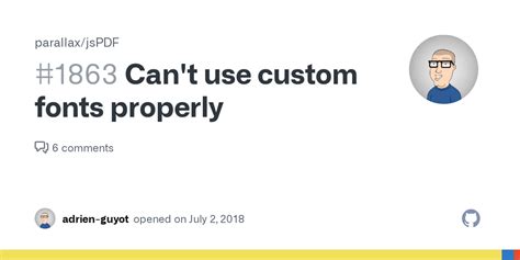 Cant Use Custom Fonts Properly · Issue 1863 · Parallaxjspdf · Github