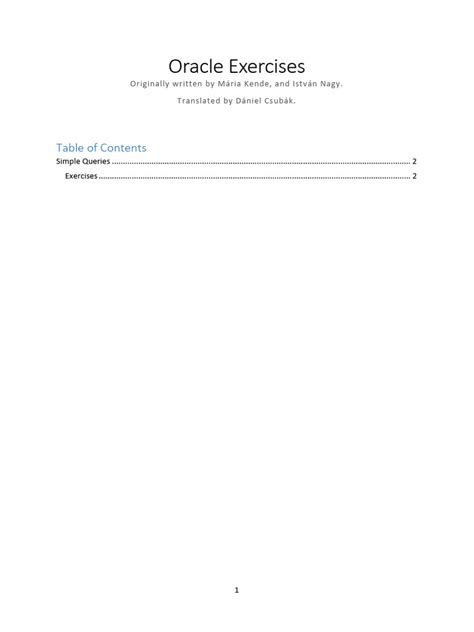 oracle sql exercises pdf