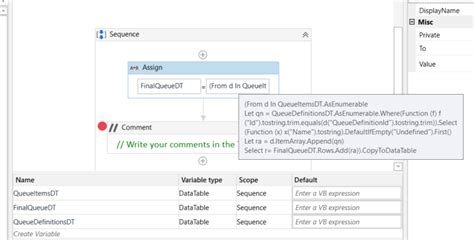 copy queue name from one data table to another data table without using loops something else