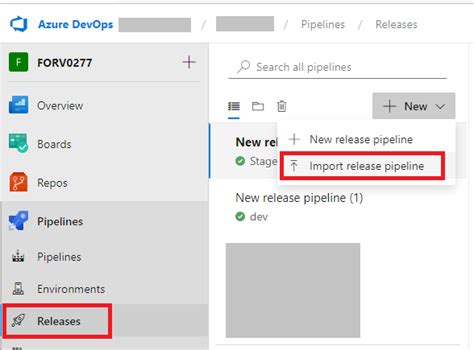 Cannot Find An Option To Import A Release Pipeline Under Azure Devops Releases Stack Overflow