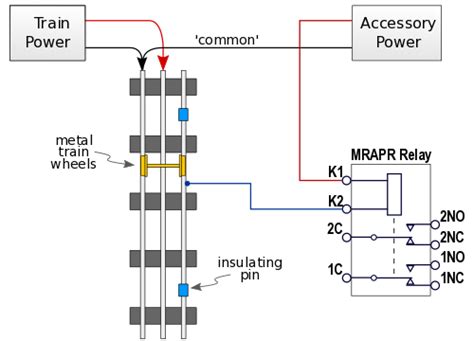 Relay Train Detector Circuit For 3 Rail Track
