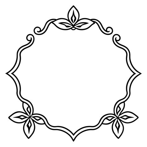 Vintage Luxury Floral Corner Border Frame Ornamental Design Vector Art Corner Decorative