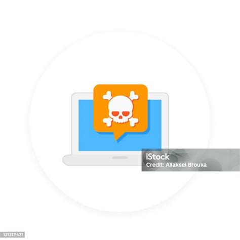 악성 코드 스팸 사기 안전하지 않은 연결 온라인 사기 컴퓨터 바이러스 벡터 아이콘 네트워크 보안에 대한 스톡 벡터 아트 및 기타 이미지 네트워크 보안 노트북 데이터