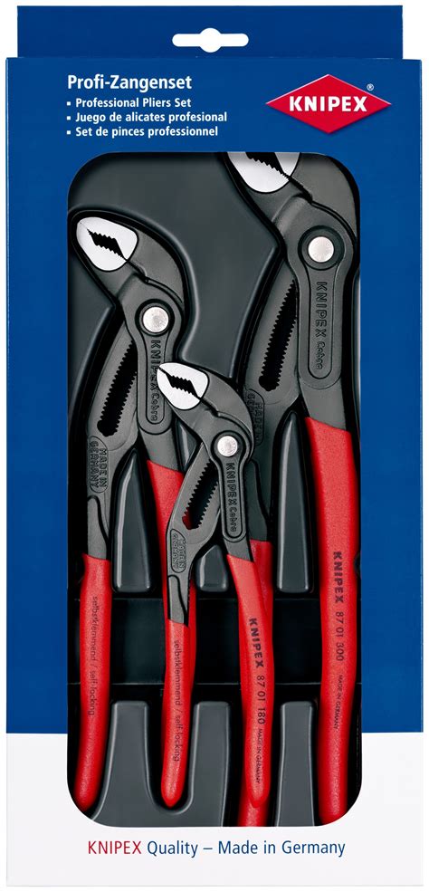 Knipex 00 20 09 V02 Cobra® 3 Piece Water Pump Plier Set Primetools