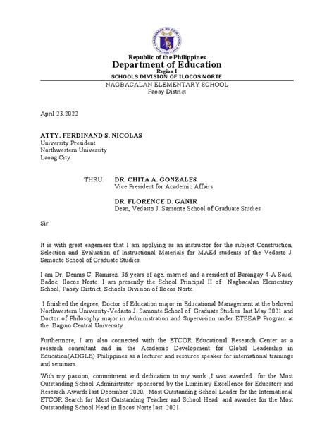 Application For Nwu Pdf Learning Behavior Modification