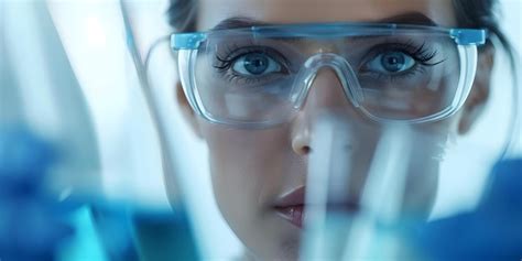 Woman Scientist Conducting Medical Research Tests In Laboratory Concept