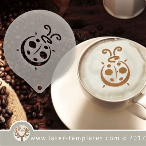Lady Bug Stencil Template For Laser Cutting Vector Online Store Free Designs Ladybug Stencil