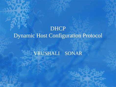 Ppt Dhcp Dynamic Host Configuration Protocol Vrushali Sonar Dokumentips