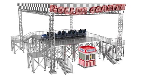 풀 롤러코스터 3d 모델 Turbosquid 1938341