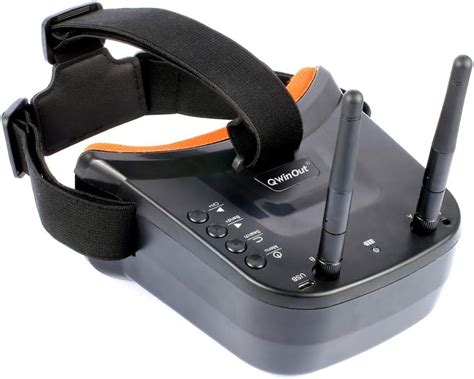 Amazon Com QWinOut G FPV Goggles Inch X Display Ghz CH HD Built In Battery