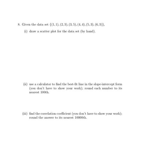 Solved Given The Data Set Chegg Com