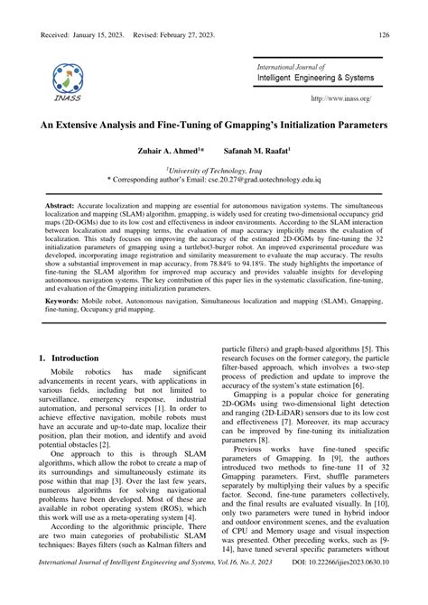 pdf an extensive analysis and fine tuning of gmapping s