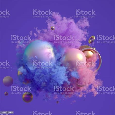 보라색 연기와 증기와 아름다운 배경 3d 일러스트레이션 3d 렌더링 구름에 대한 스톡 사진 및 기타 이미지 구름 입체