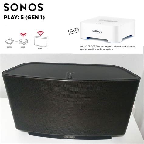 Play 5 Gen 1 With Bridge Sonos Audio Soundbars Speakers