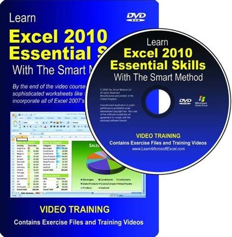 Learn Excel 2010 Essential Skills With The Smart Method Dvd Rom Video
