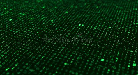 Matrix Inspired Digital Background With Streaming Binary Code Stock Illustration Illustration
