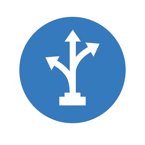 Premium Vector Blue Arrow Direction Path Icon