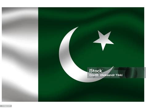 흰색 배경에 파키스탄 국기 흔들기와 그림자 효과 귀하의 비즈니스를 위해 원래 색상과 비율 벡터 일러스트레이션을 통해 모든 대륙 국가에서 설정됩니다 국가 지리적 지역에 대한