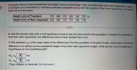 solved a use the sample data with a 0 05 significance level