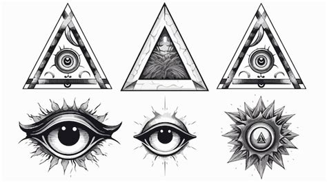 Masonic Square And Compasses With Allseeing Eye Symbol Premium Ai